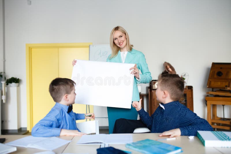 School. Children Learn in School. Training Students Stock Photo - Image ...