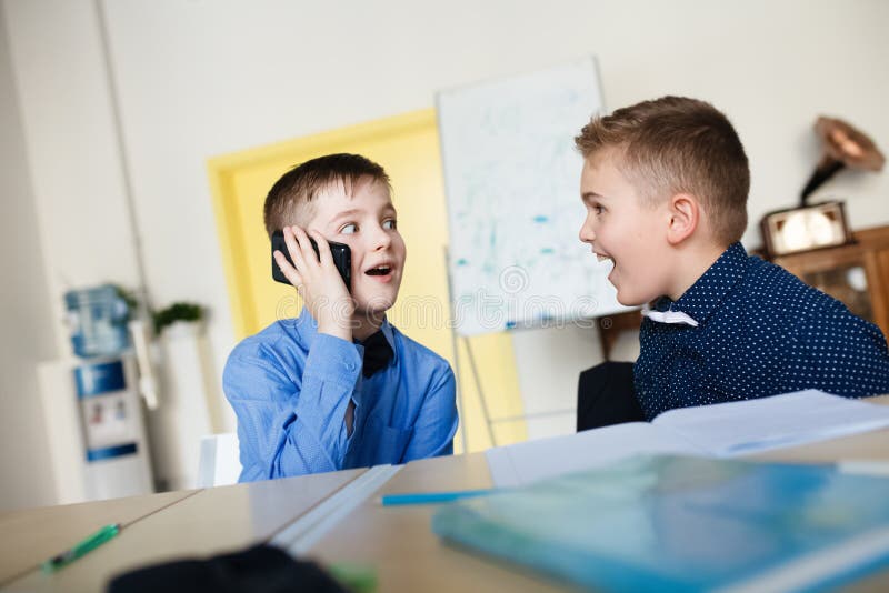 School. Children Learn in School. Training Students Stock Image - Image ...