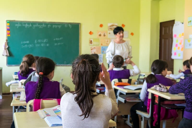 School Children are Participating Actively in Class. Lesson Editorial ...