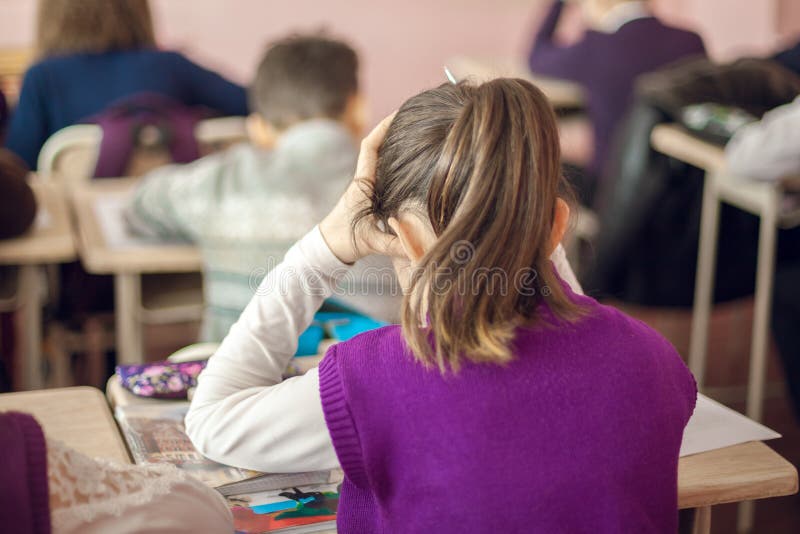School Children are Participating Actively in Class, Working at Laptop ...