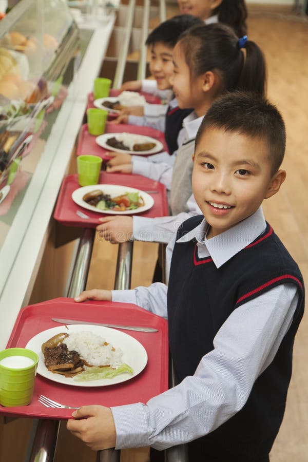 School Children Standing Line Cafeteria Stock Photos - Free & Royalty ...