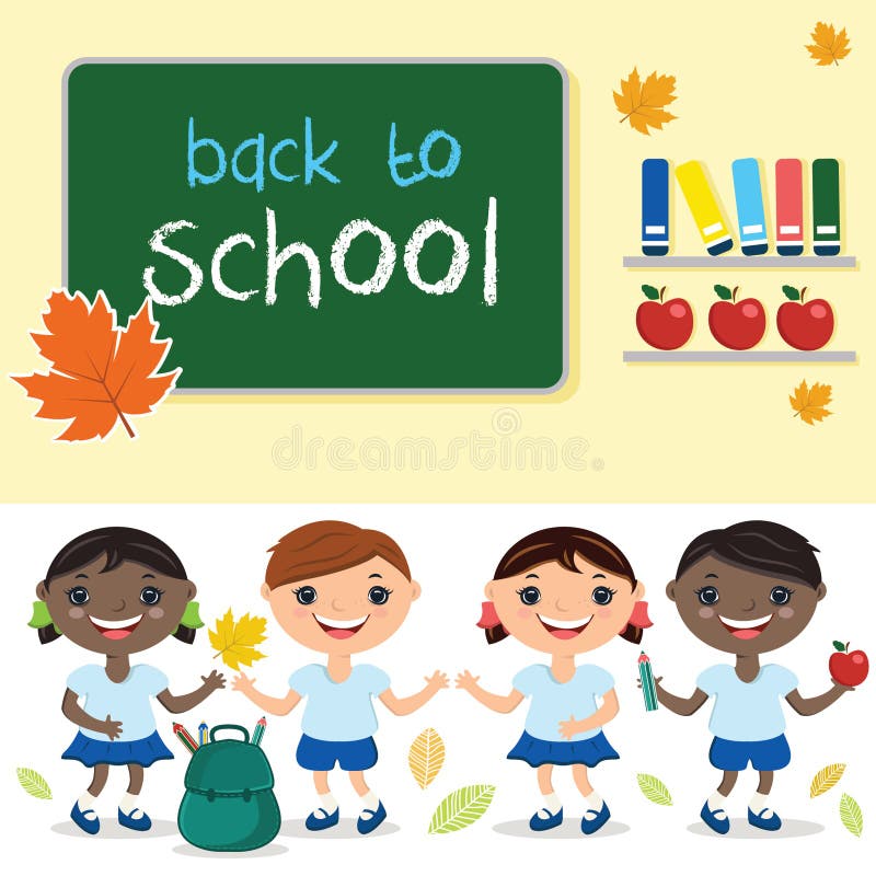 School Class,with School Board. with Text B Stock Vector - Illustration ...