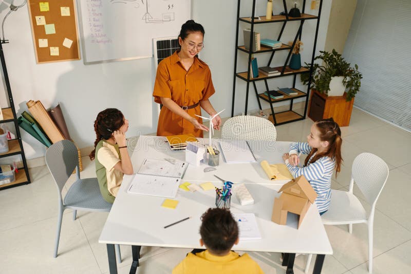 School Class on Wind Power stock photo. Image of physics - 303916908