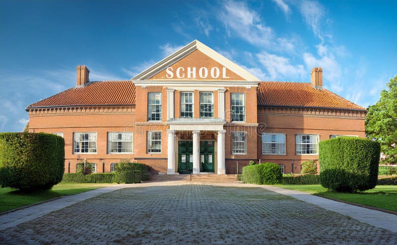 School, Classroom, Building, Architecture, Sunset in the City Stock ...