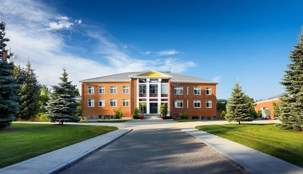 School, Classroom, Building, Architecture, Sunset in the City Stock ...