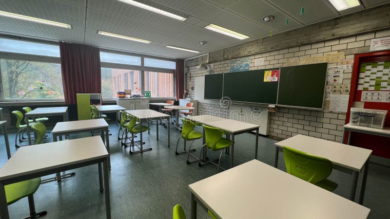 School Classroom Interior in Germany Stock Photo - Image of room ...