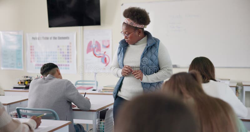School, Classroom and Teacher Checking Test for Assignment, Examination ...