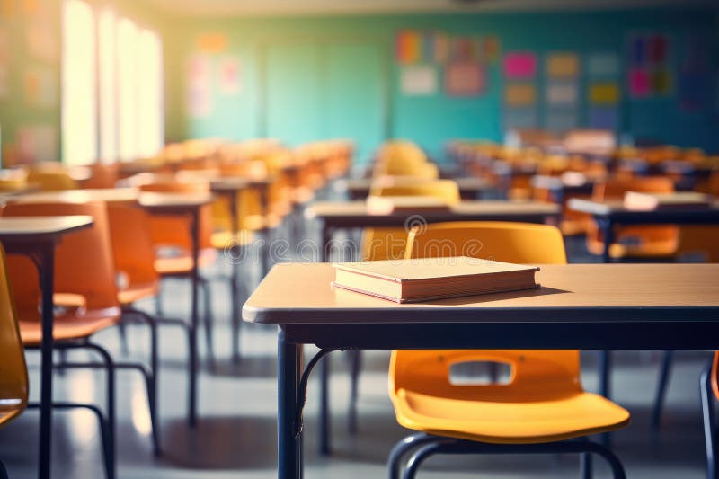 Empty Classroom Space on Blurred Background, Back To School Concept ...