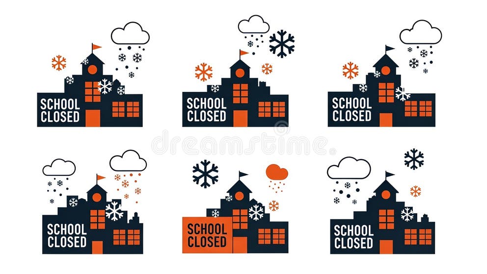 School Weather Closure Clipart Stock Illustrations – 36 School Weather ...