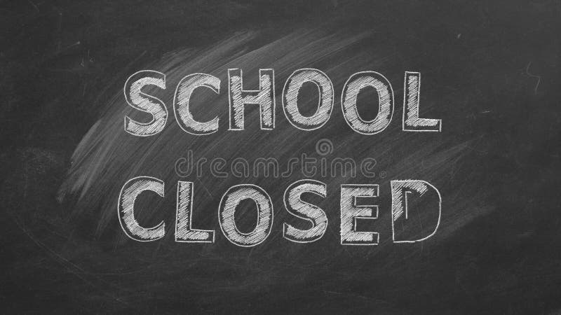School Closed. Animated Chalkboard Illustration. Stock Video - Video of ...