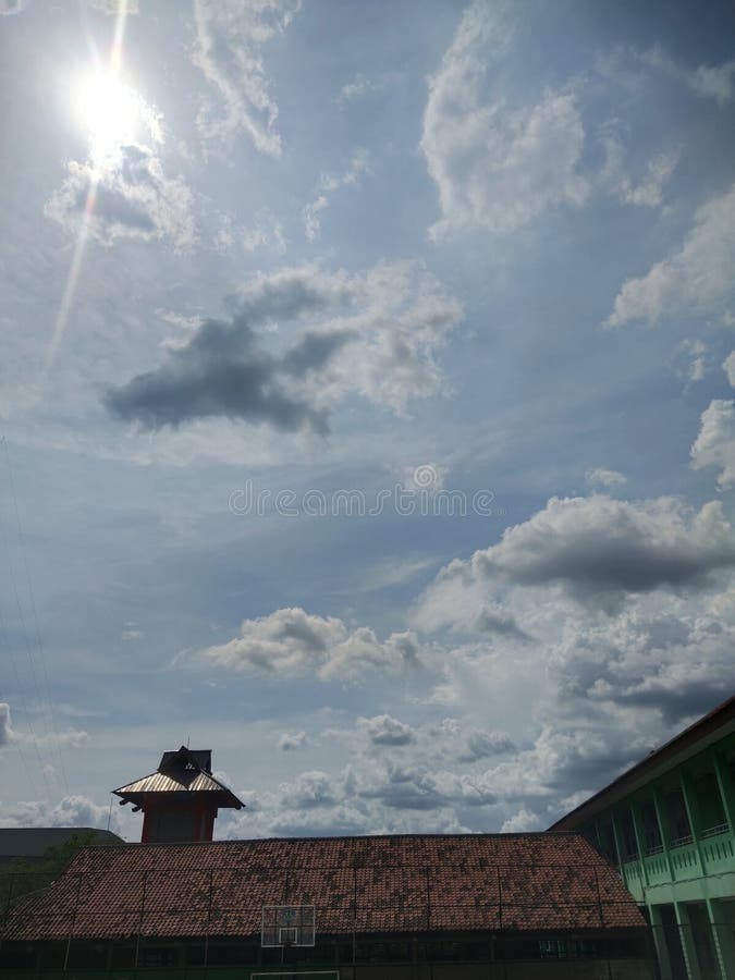 School cloud view stock photo. Image of schoolview, clouds - 264679470
