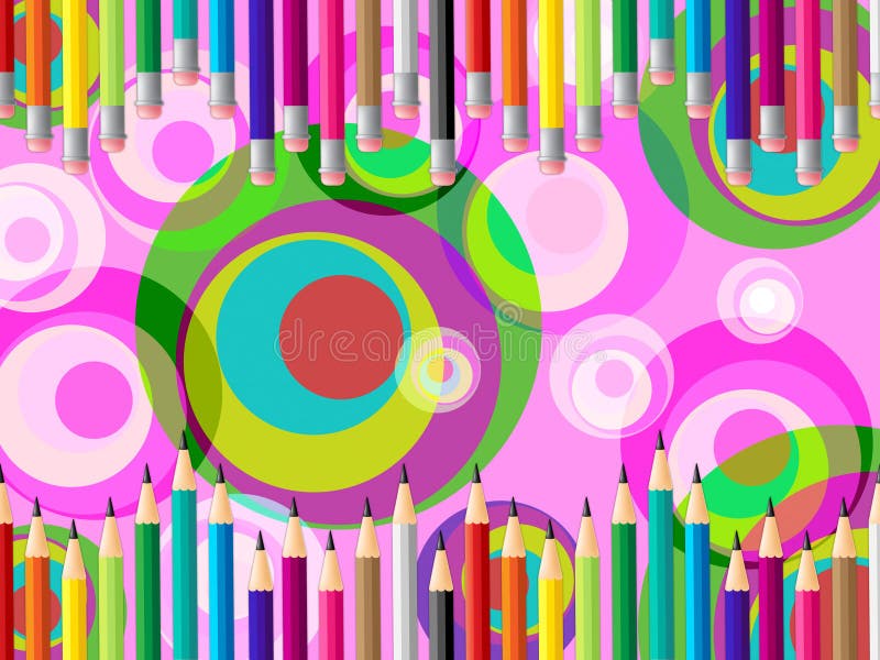 School Color Shows Educated Development and Colours Stock Illustration ...