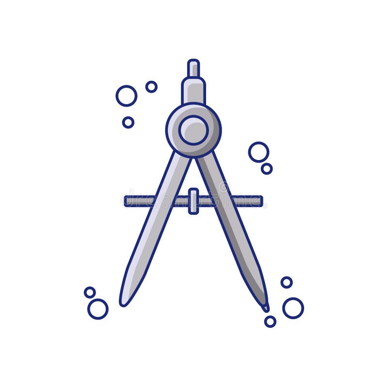 School Compass Detail Style Icon Stock Vector - Illustration of detail ...