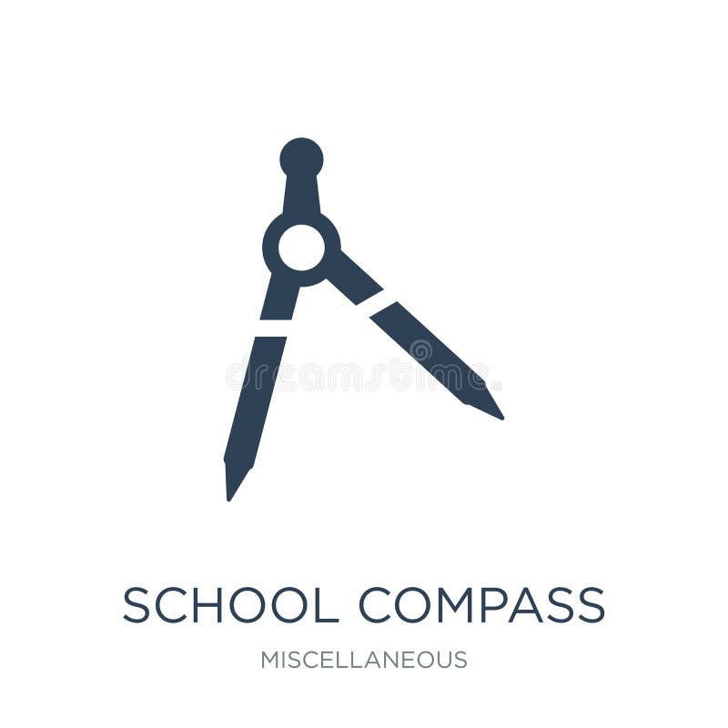 Maths Compass Tool Icon in Trendy Design Style. Maths Compass Tool Icon ...