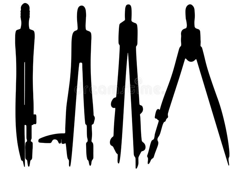 School compass in the set. stock vector. Illustration of vector - 229428606