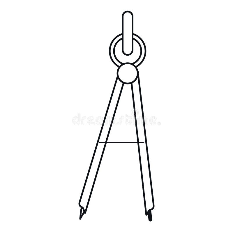 School Compass Tool Study Outline Stock Vector - Illustration of ...