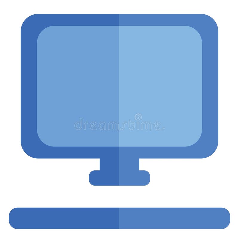 School computer, icon stock vector. Illustration of cartoon - 261066538