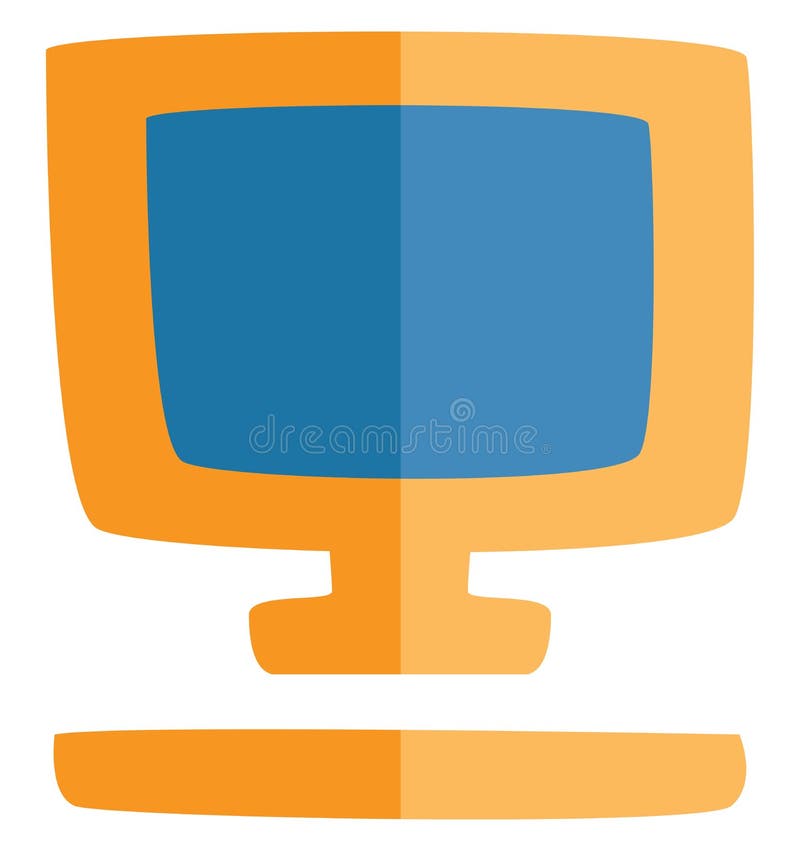 School computer, icon stock vector. Illustration of technology - 258923011