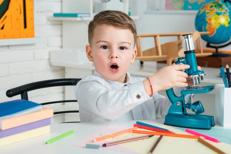 School Concept. Pupil in Class. Cute Boy in Elementary School. Stock ...