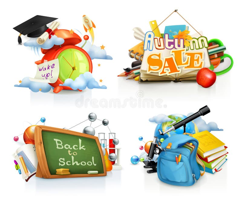 Smiley Face Student Vector Emoticons Set with Facial Expressions Stock ...