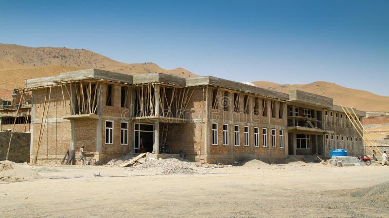 School Construction in Afghanistan Stock Image - Image of buildings ...