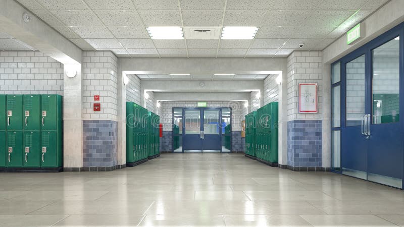School Corridor Stock Illustrations – 3,113 School Corridor Stock ...
