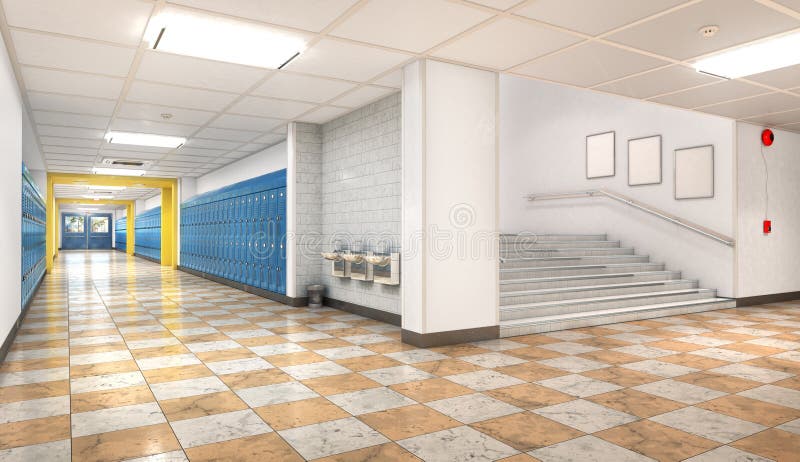 1,686 School Corridor Background Stock Photos - Free & Royalty-Free ...