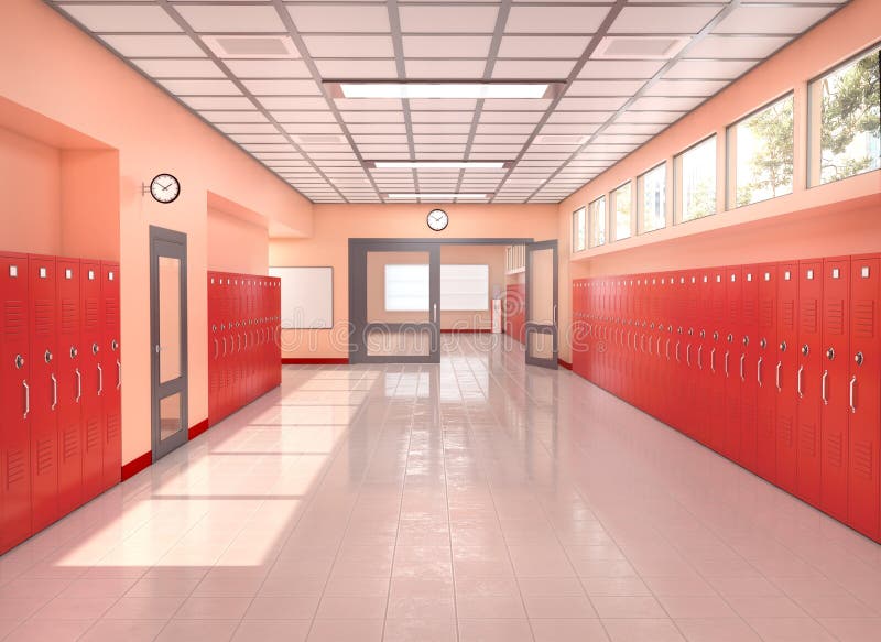 School Corridor Stock Illustrations – 3,113 School Corridor Stock ...