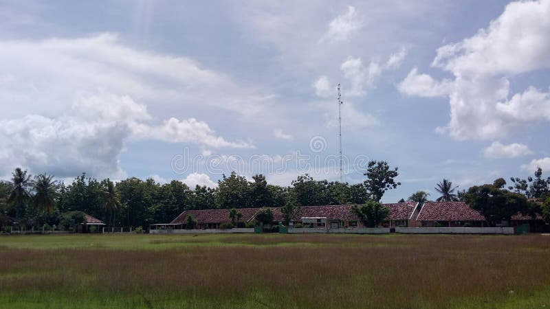 School in countryside stock image. Image of horizon - 208194559