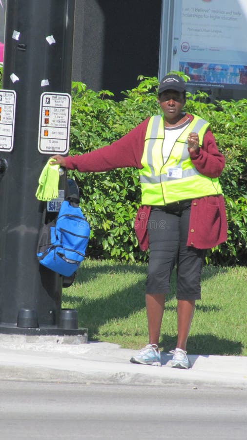 School Crossing Guard editorial photography. Image of florida - 76160737