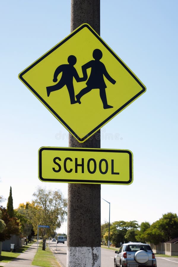 School Crossing Sign stock photo. Image of warning, school - 23663980