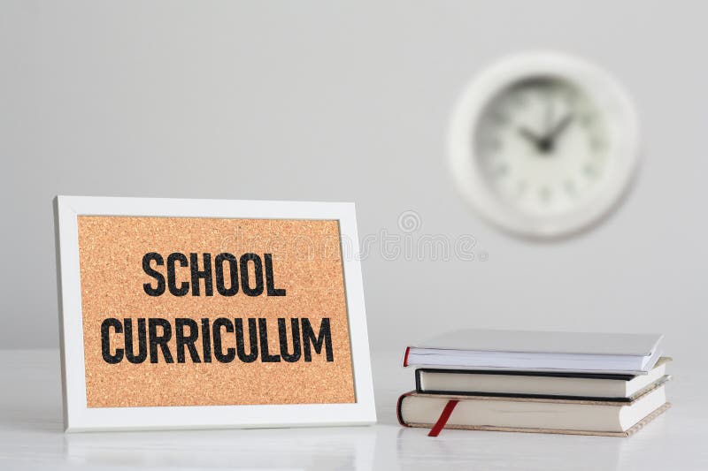 School Curriculum is Shown Using the Text Stock Image - Image of level ...