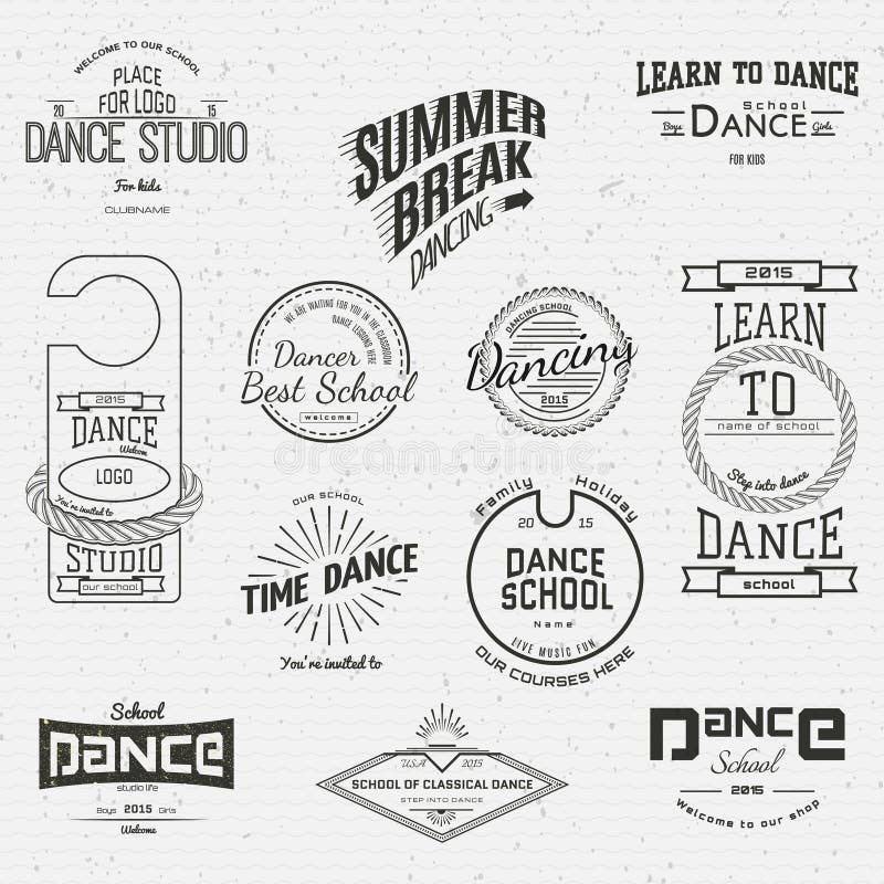 Dance Studio Badges Logos and Labels for Any Use Stock Illustration ...