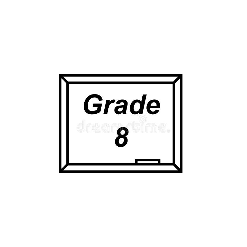 School desk grade 7 icon stock vector. Illustration of white - 203604293