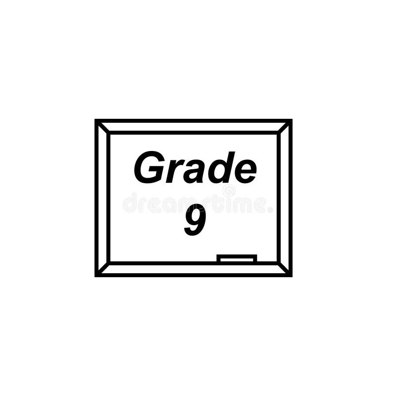 School desk grade 7 icon stock vector. Illustration of white - 203604293