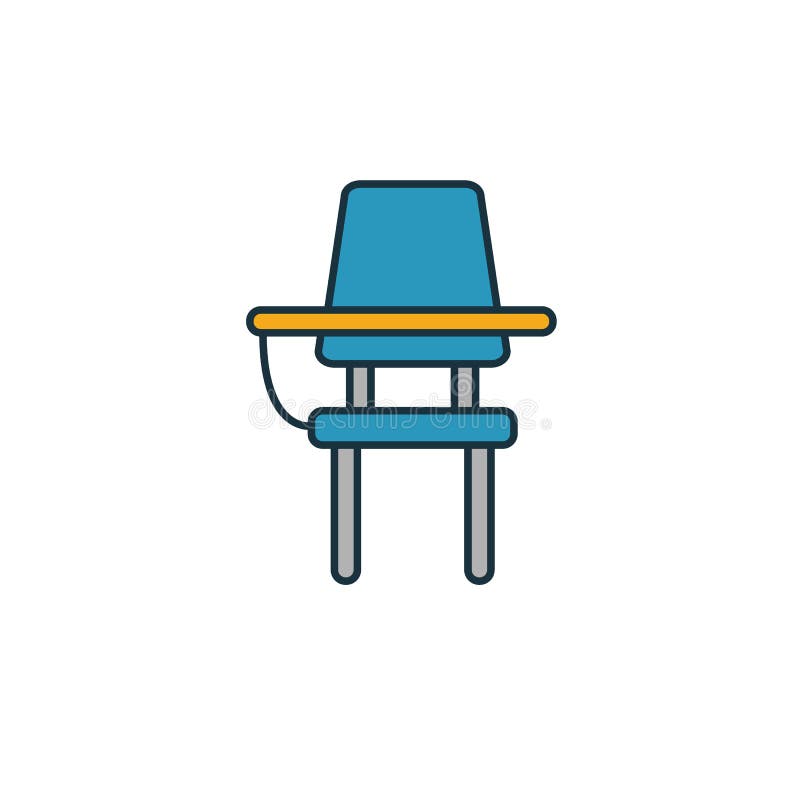 School Desk Icon. Simple Element from School Icons Collection Stock ...