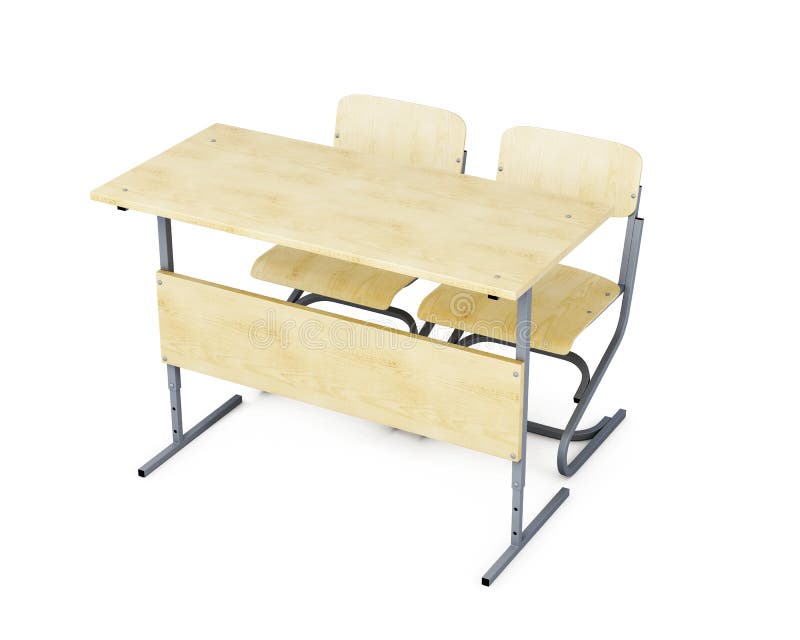 School Desk Two Chairs Stock Illustrations – 190 School Desk Two Chairs ...