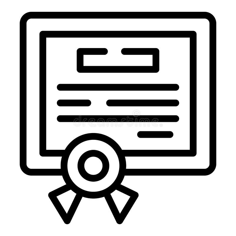 School Diploma Icon Outline Vector. Student Graduate Stock Illustration ...