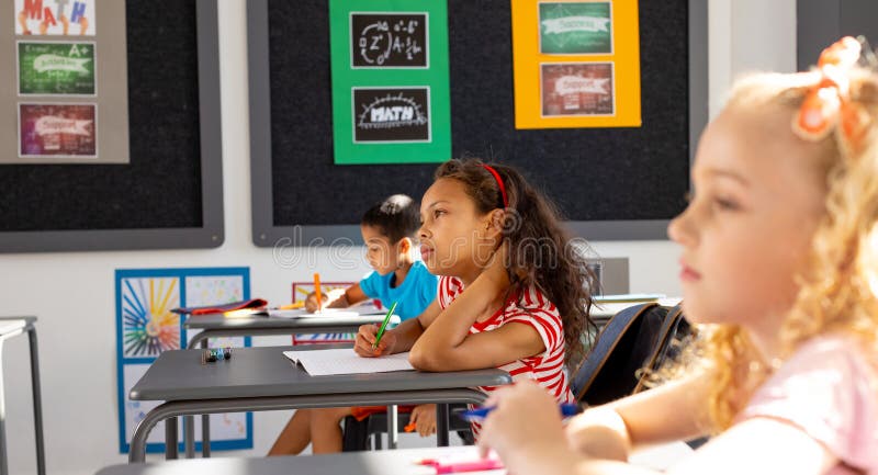 Young Children Focused Their Educational Activities Classroom Stock ...