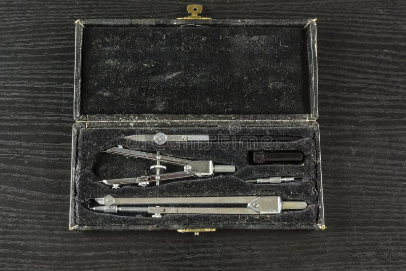 School Drawing Set for Drawing Circles. Stock Photo - Image of ...