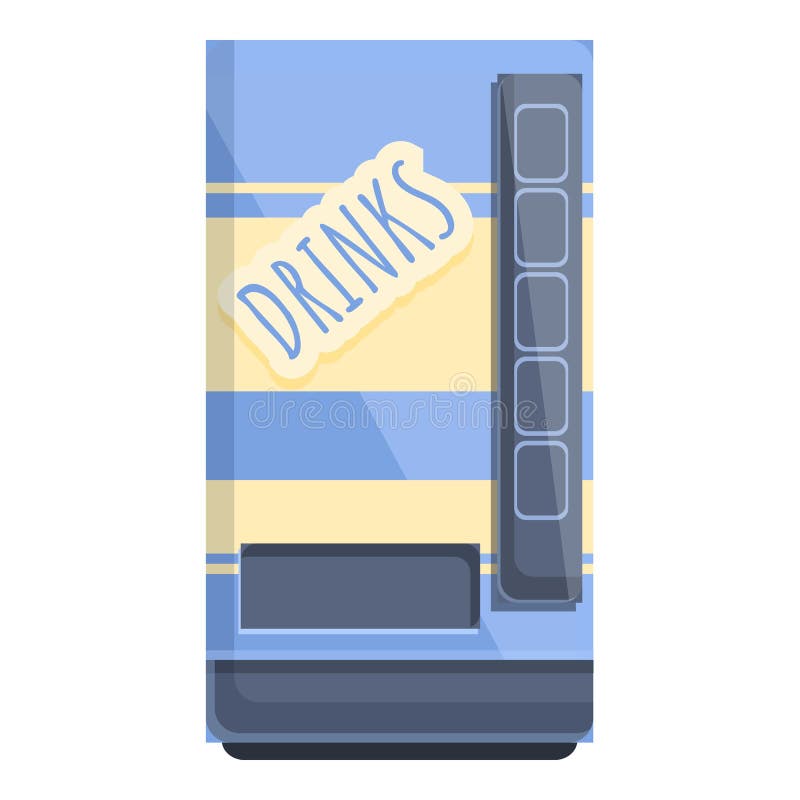 School Drink Machine Icon, Cartoon Style Stock Vector - Illustration of ...