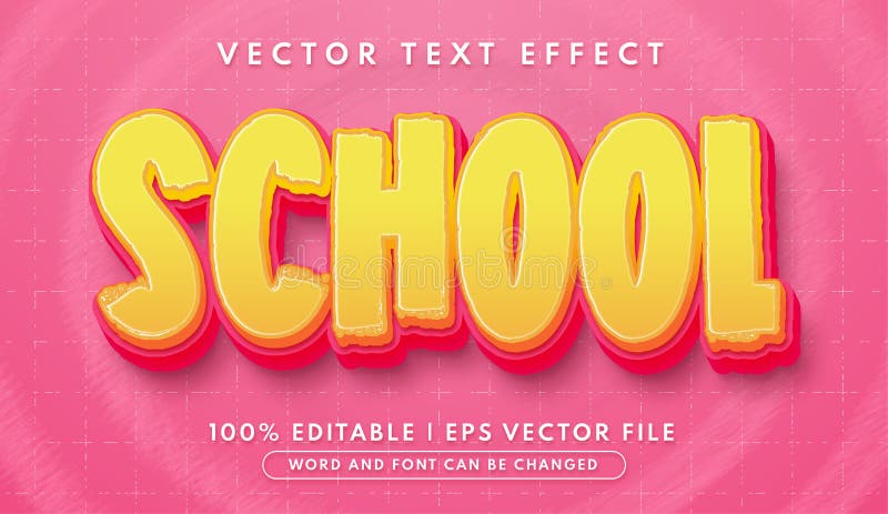 School text effect stock vector. Illustration of decoration - 248117600