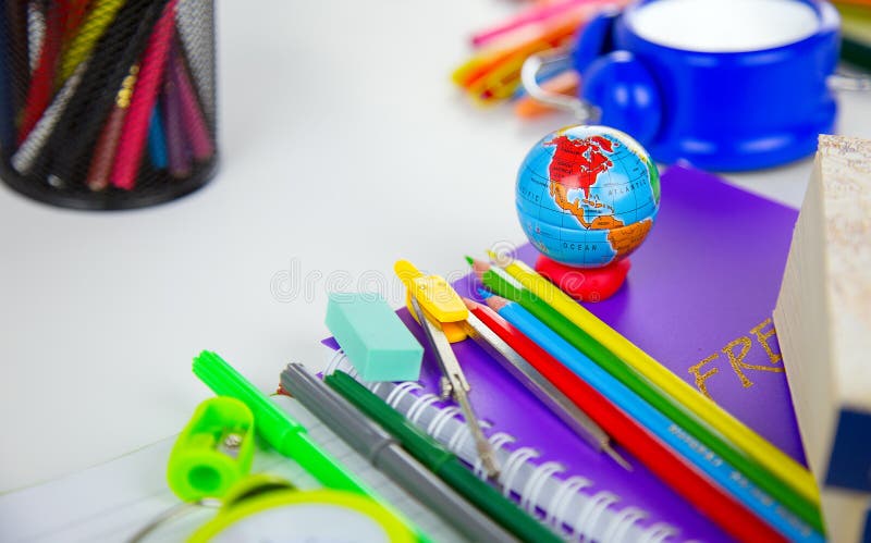 School Education Equipment Tools Stock Photo - Image of object, group ...