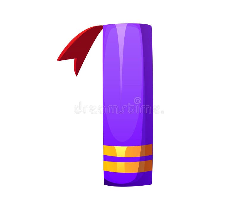 School Education Font Book Cover 1 One Digit Stock Vector ...