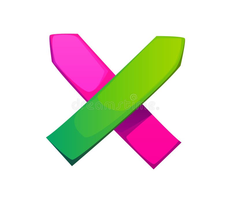 School Education Font Page Bookmark X Letter Stock Vector ...