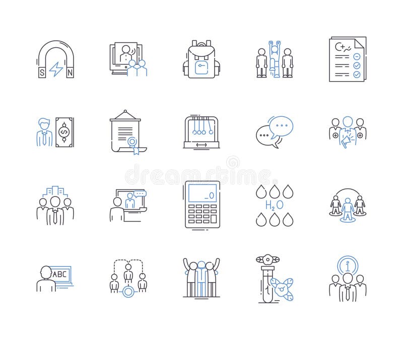 School and Education Outline Icons Collection. School, Education, Learn ...