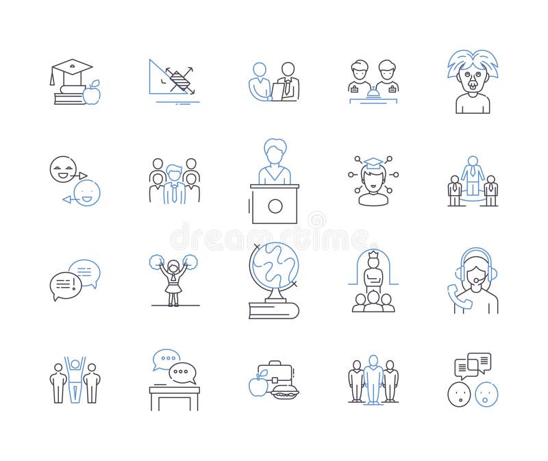 School and Education Outline Icons Collection. School, Education, Learn ... School and Education Outline Icons Collection. School, Education, Learn ...