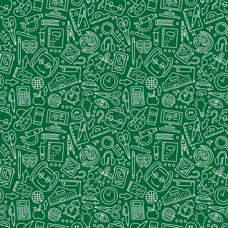 School Education - Seamless Background Stock Vector - Illustration of ...