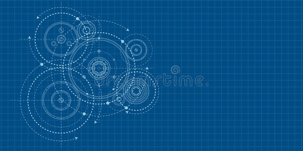 School Education, Study. Gears. Engineering Industry. Technical Drawing ...