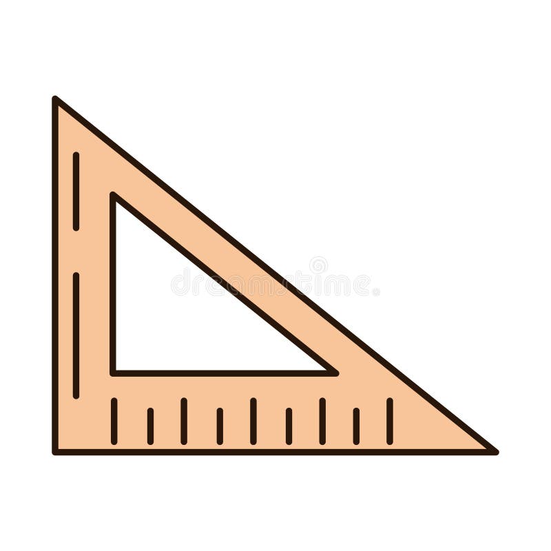 School Education Triangle Ruler Angle Supply Line and Fill Style Icon ...